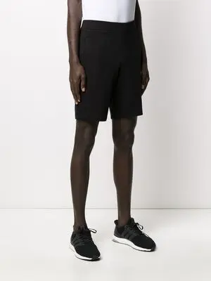 Armani Exchange Logo-embroidered Track Shorts - Black