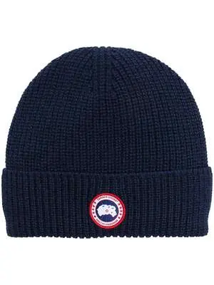 Canada Goose Arctic Disc Ribbed-knit Beanie - Blue