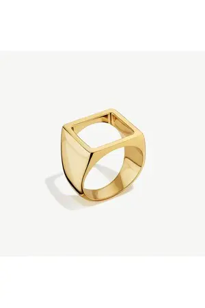 SOKO Open Square Statement Ring - Gold