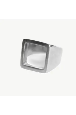 SOKO Open Square Statement Ring - Silver