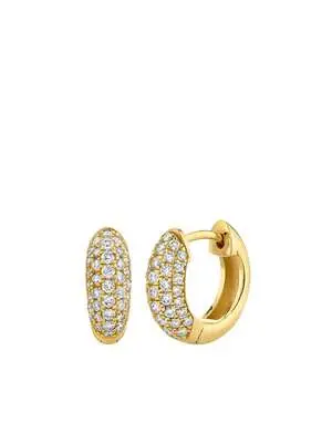 SYDNEY EVAN 14kt Yellow Diamond Huggie Earrings - Gold