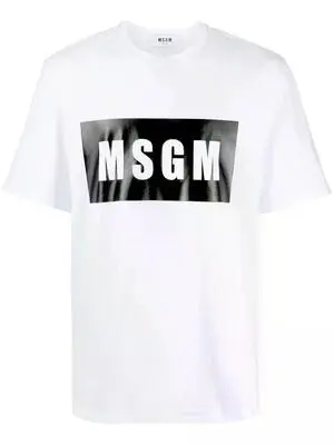 MSGM Logo-print Cotton T-shirt