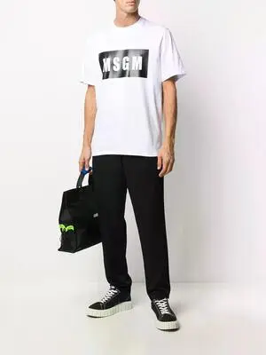 MSGM Logo-print Cotton T-shirt