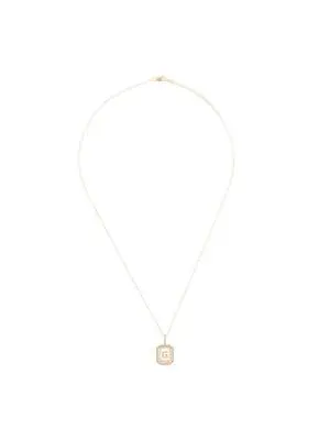 Mateo 14kt Yellow Diamond G Initial Necklace - Gold