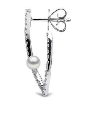 Yoko London 18kt White Gold Akoya Pearl And Diamond Earrings