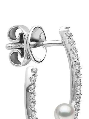 Yoko London 18kt White Gold Akoya Pearl And Diamond Earrings