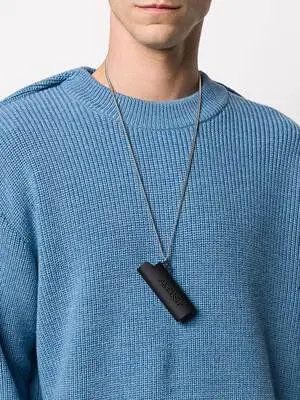AMBUSH Logo Lighter Case Necklace - Black