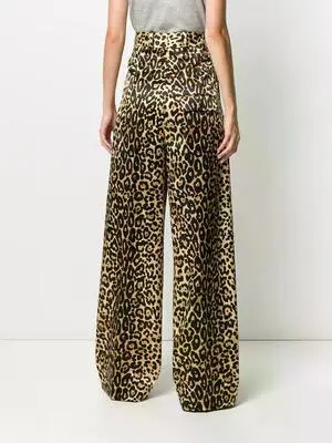 TOM FORD Leopard Print Wide-leg Trousers - Neutrals