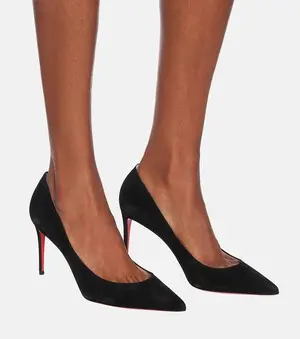 CHRISTIAN LOUBOUTIN Kate 85 Suede Pumps - Black