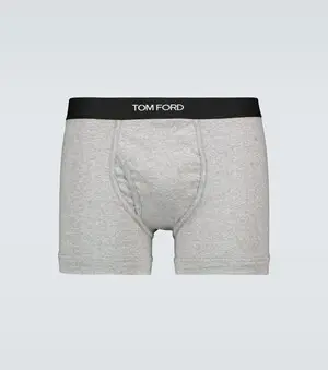 TOM FORD Stretch-cotton Boxer Briefs - Grey