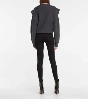 7 For All Mankind Slim Illusion High-rise Skinny Jeans - Black