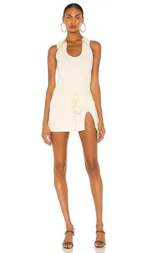 KIM SHUI Stretch Cotton Dress In Ivory