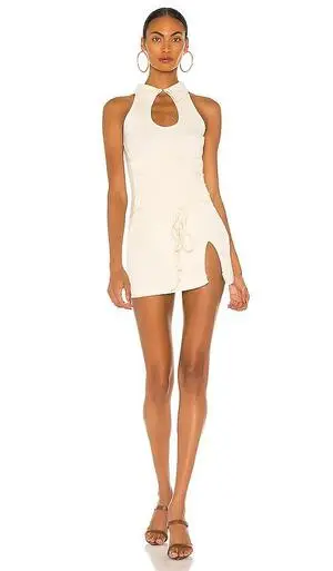 KIM SHUI Stretch Cotton Dress In Ivory