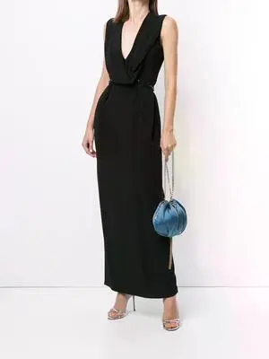 Delpozo V-neck Long Dress
