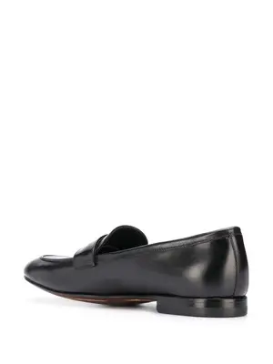 SCAROSSO Valeria Almond Toe Loafers - Black