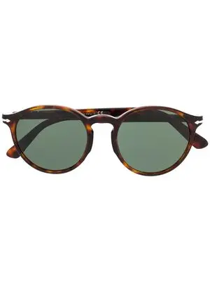 Persol Tortoiseshell Round Frame Sunglasses - Brown