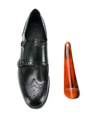 SCAROSSO Kate Monk Shoes - Black