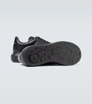 Alexander McQueen Oversized Leather Sneakers - Black