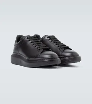 Alexander McQueen Oversized Leather Sneakers - Black