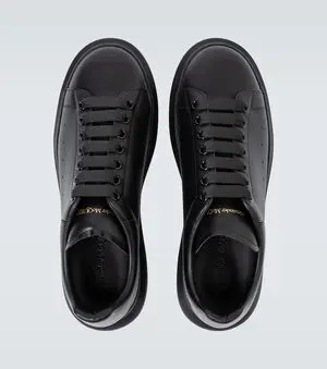 Alexander McQueen Oversized Leather Sneakers - Black