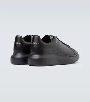 Alexander McQueen Oversized Leather Sneakers - Black