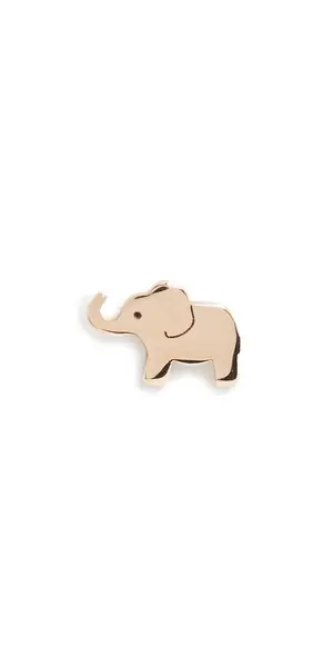 Zoe Chicco 14k Gold Itty Bitty Elephant Stud - Yellow Gold