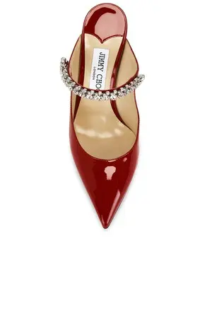 JIMMY CHOO Bing 100 Mules - Ruby Red