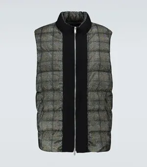 Undercover Checked Padded Vest - Multicoloured