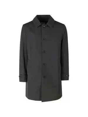 Aspesi Loose Fit Buttoned Coat - Black