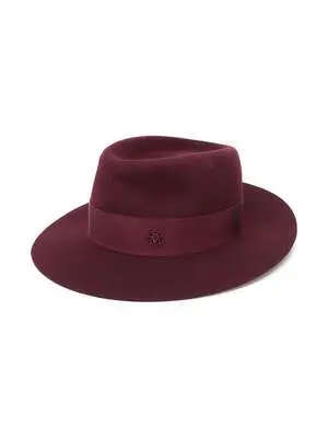 MAISON MICHEL André Fedora Hat - Red