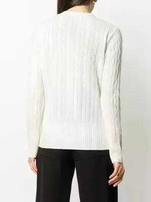 N.peal V-neck Cable-knit Cardigan - Neutrals