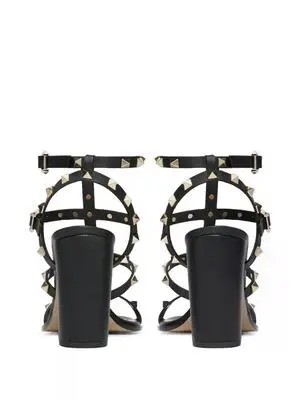 Valentino Garavani Rockstud Ankle Strap Sandals - Black