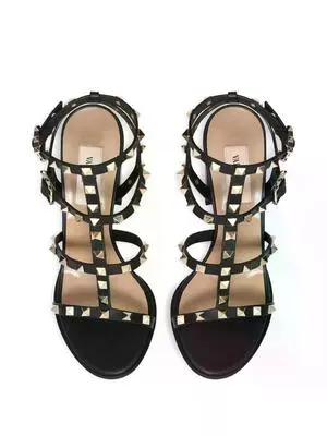 Valentino Garavani Rockstud Ankle Strap Sandals - Black