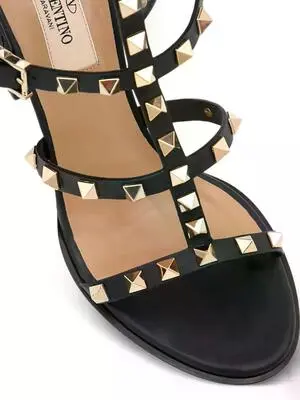 Valentino Garavani Rockstud Ankle Strap Sandals - Black