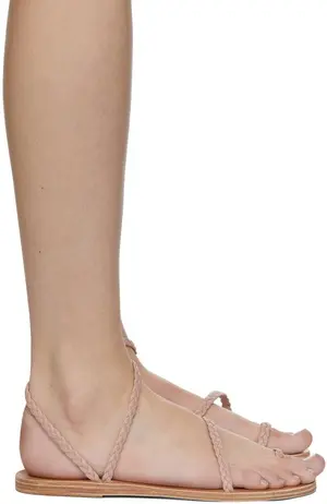 ANCIENT GREEK SANDALS Ancient Greek Sandals Off-White Eleftheria Sandals - Dusty Pink