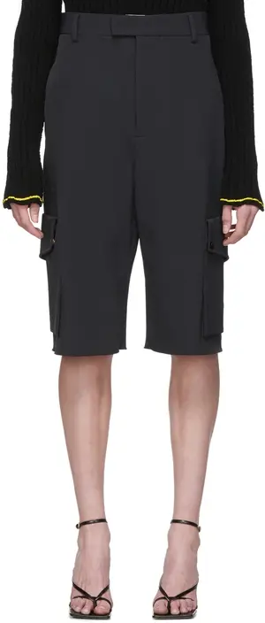 Bottega Veneta Bottega Veneta Black Cargo Shorts - 1000 Black
