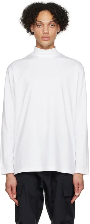 Y3 Y-3 White Bonded Turtleneck - Core White