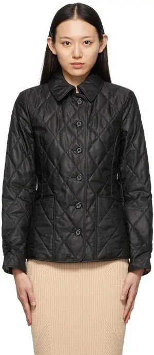 Burberry Burberry Black Quilted Fernleigh Jacket - Black