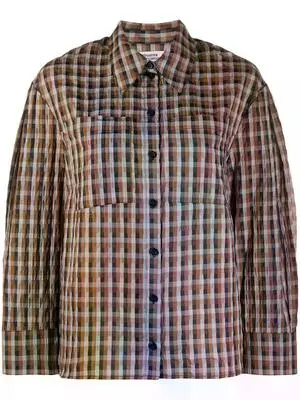 Baum Und Pferdgarten Gingham Puff-sleeve Shirt