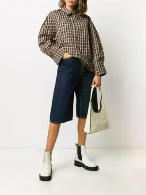 Baum Und Pferdgarten Gingham Puff-sleeve Shirt