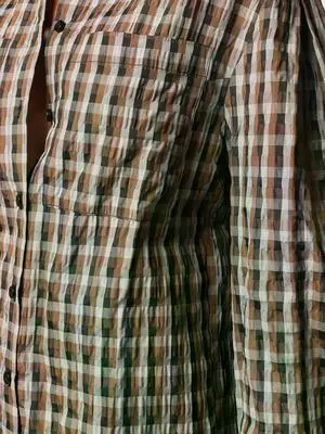 Baum Und Pferdgarten Gingham Puff-sleeve Shirt