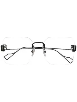 Balenciaga Bb Rimless Glasses - Black