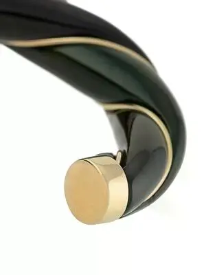 AURÉLIE BIDERMANN Diana Enamelled Twisted Cuff - Black