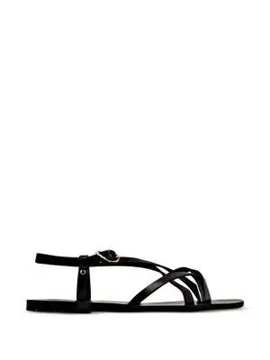 ANCIENT GREEK SANDALS Semele Flat Sandals Black
