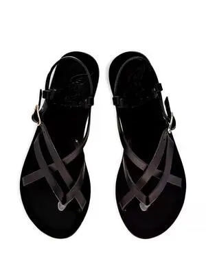 ANCIENT GREEK SANDALS Semele Flat Sandals - Black