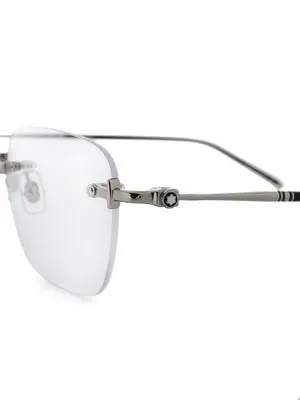 Montblanc Squared Rimless Eyeglasses