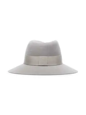MAISON MICHEL Virginie Fedora Hat - Grey
