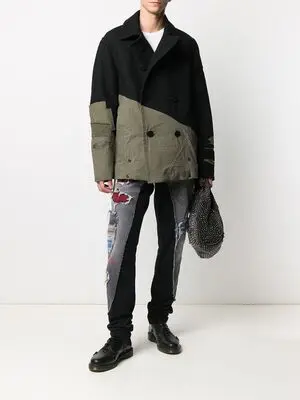 GREG LAUREN Contrast Panel Peacoat