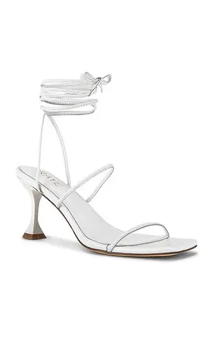 Raye Roo Heel With Rhinestone Embellishments And Tie Ankle Fastening