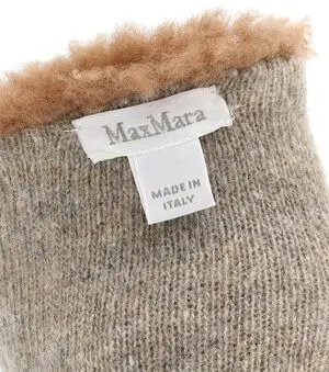 Max Mara Ombrato Camel Hair And Silk Mittens - Brown